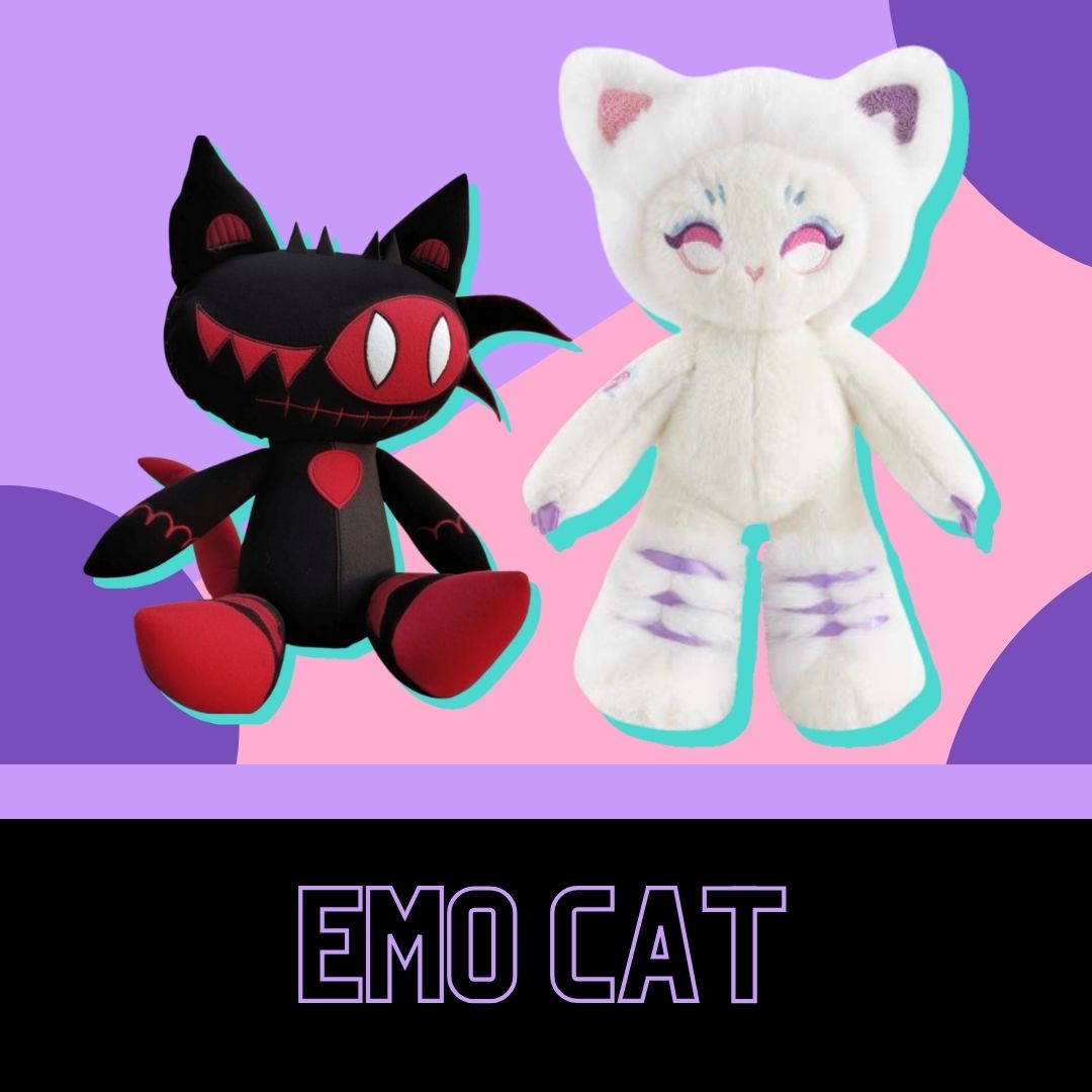 Emo Cat Plushies & Toys | Edgy, Dark & Unique Alternative Plush ...