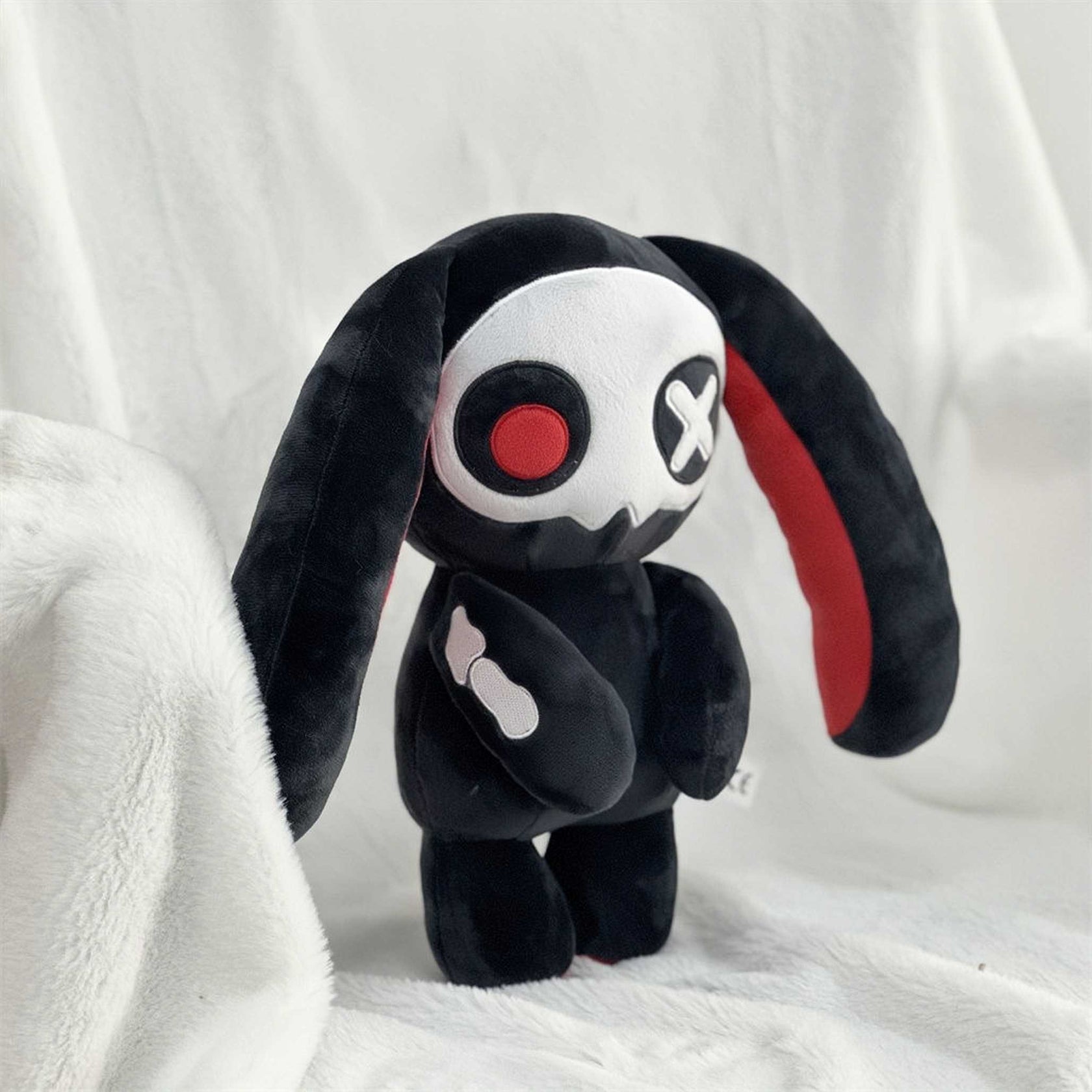 Stuffed Black Goth Bunny