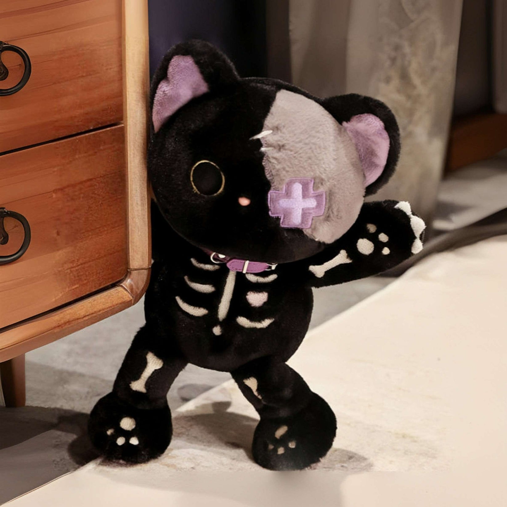 Emo Cute Skeleton Cat Plush – PlushThis| Plushies & Stuffed Animals