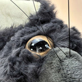 Cute Black Devon Rex Cat Plush