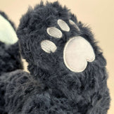 Cute Black Devon Rex Cat Plush