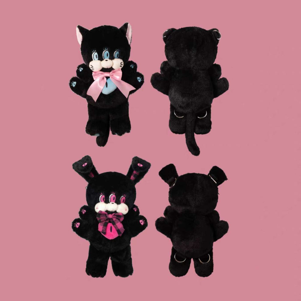 Goth Black Bunny Plush - PlushThis