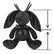 Goth Faceless Black Bunny Plush