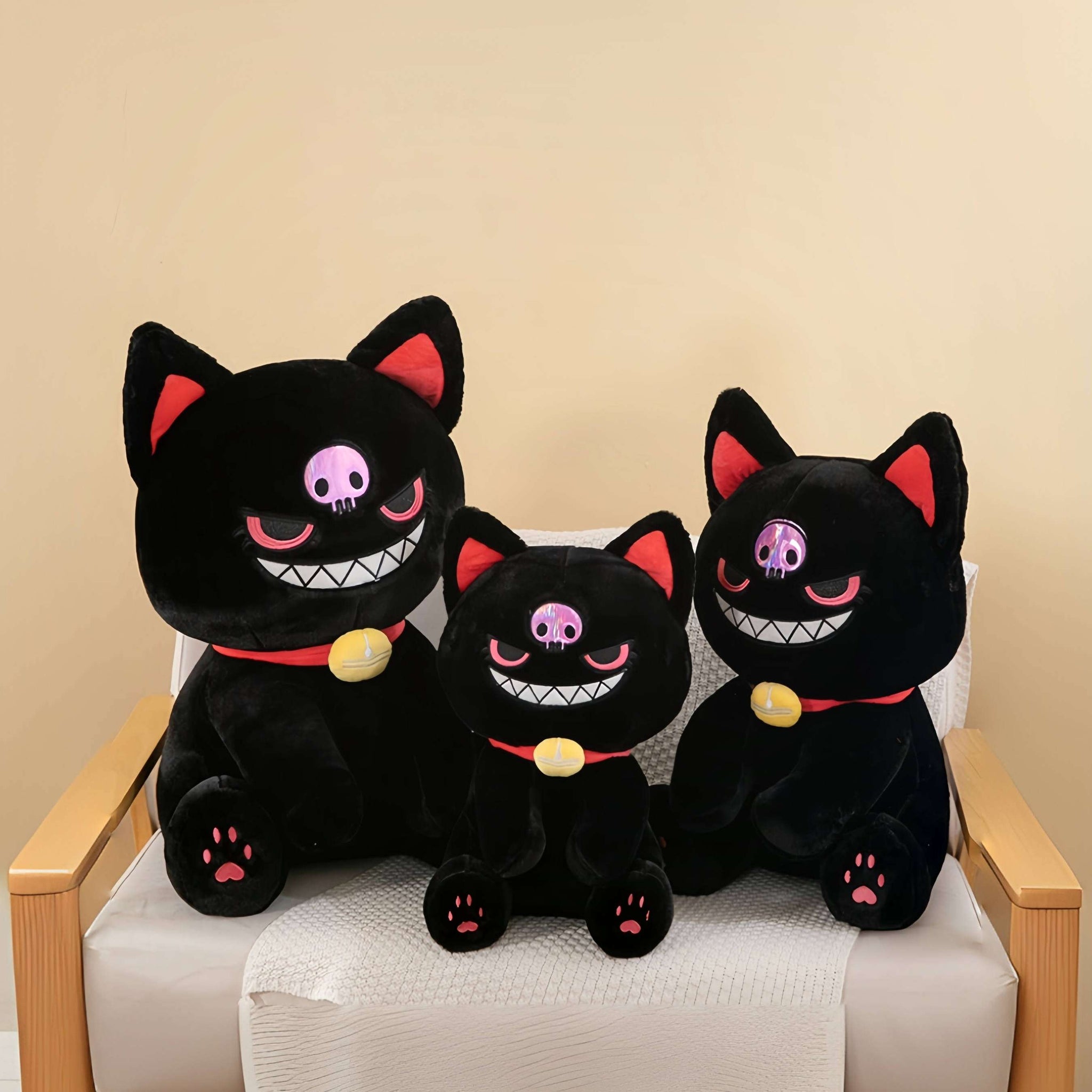 Goth Kawaii Black Evil Cat Plush – PlushThis| Plushies & Stuffed Animals