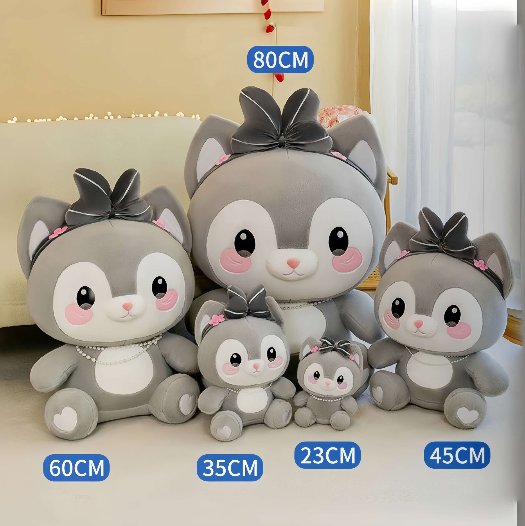 Kawaii Gray Cat Plush – PlushThis| Plushies & Stuffed Animals