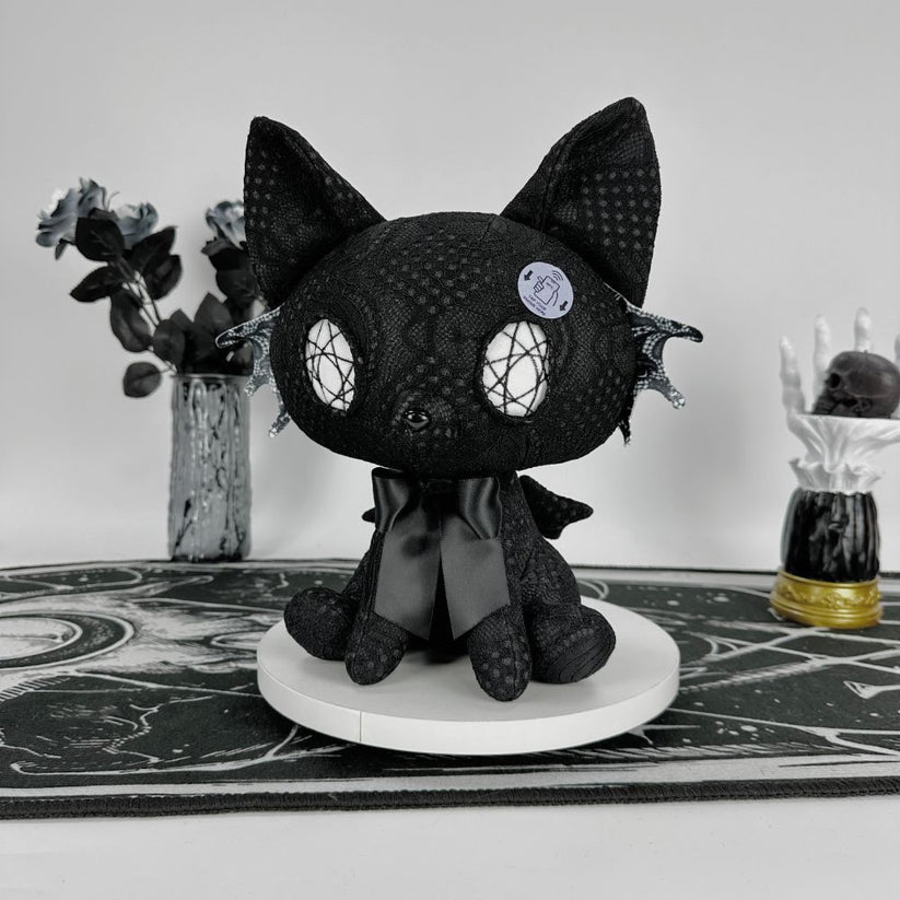 Vampire Goth Black Cat Plush – PlushThis| Plushies & Stuffed Animals