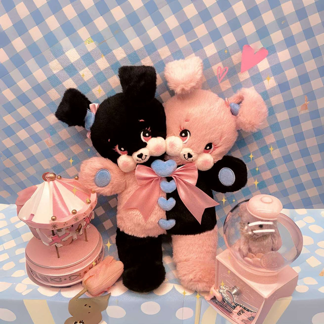 Pastel Goth Bunny Two heads Stuffed Animal - PlushThis| Plushies ...