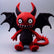 Goth Red and Black Dragon Plush – PlushThis| Plushies & Stuffed Animals
