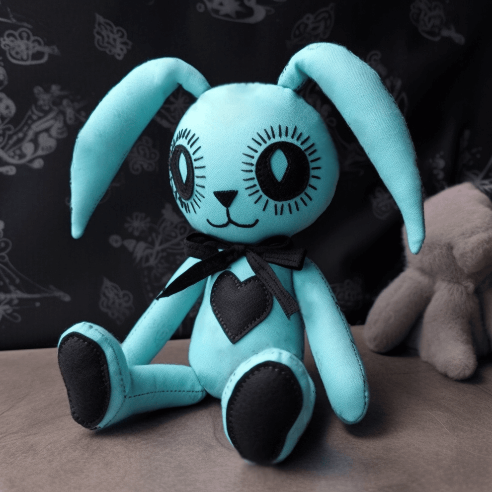 Blue Cute Emo Bunny Stuffed Toy – PlushThis| Plushies & Stuffed Animals
