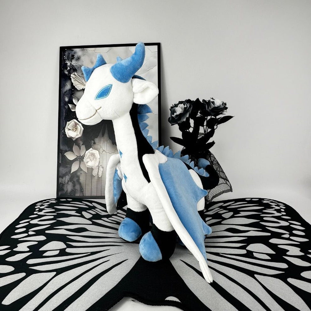 Black and Blue Goth Dragon Plush – PlushThis| Plushies & Stuffed Animals