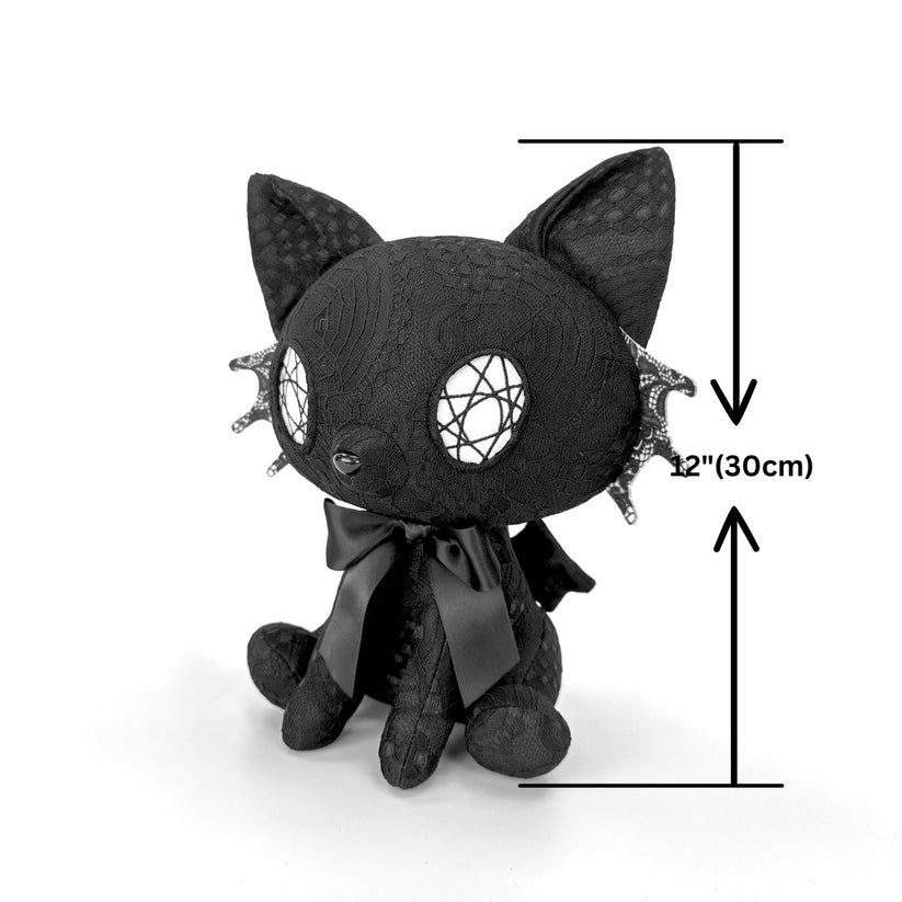 Vampire Goth Black Cat Plush – PlushThis| Plushies & Stuffed Animals