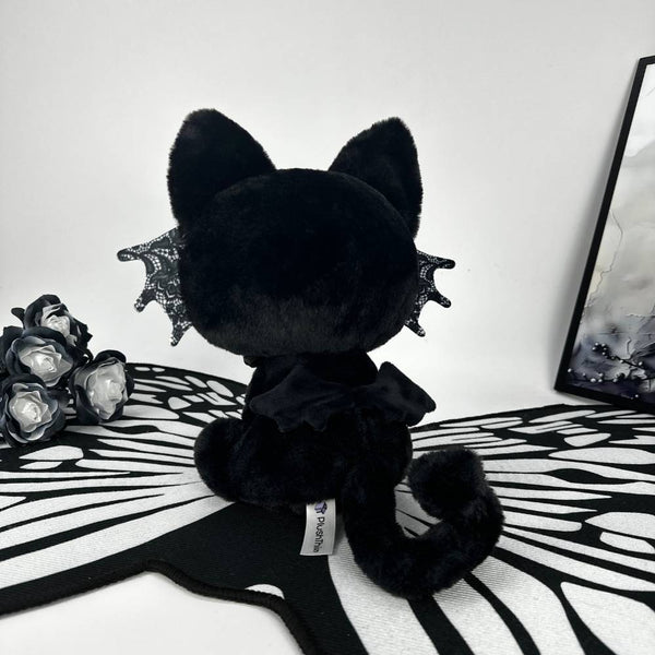Vampire Goth Black Cat Plush – PlushThis| Plushies & Stuffed Animals