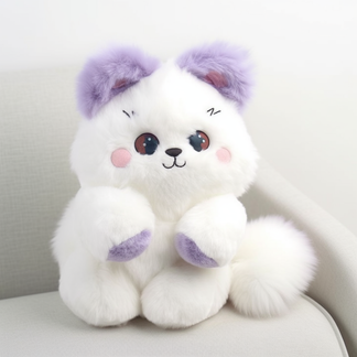 Kawaii White Fox Plush – PlushThis| Plushies & Stuffed Animals