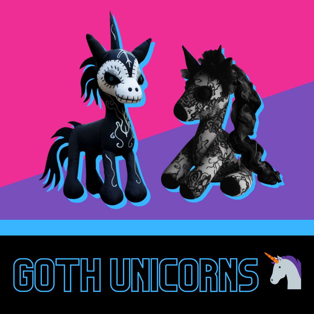 Goth Unicorns - PlushThis| Plushies & Stuffed Animals