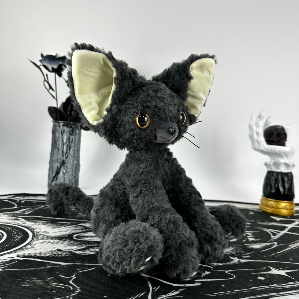Interactive Fortune Teller Grey Devon Rex Stuffed Cat – PlushThis ...