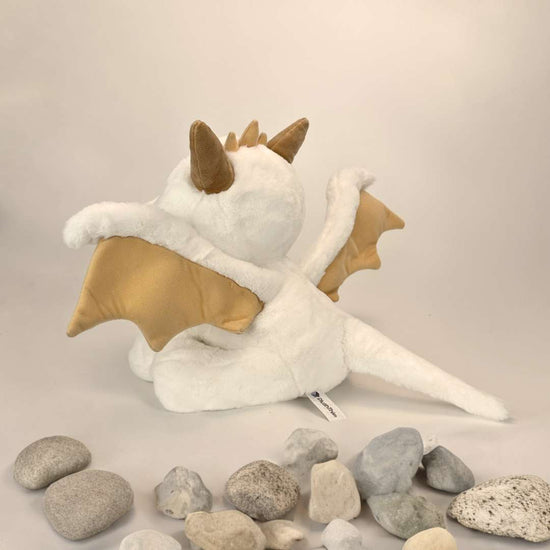 Cute white baby dragon stuffed animal